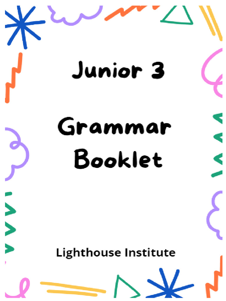 Junior 3 Grammar Booklet | PDF
