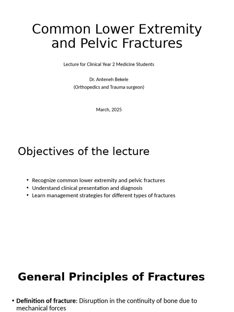 Common Lower Extremity and Pelvic Fractures | PDF | Hip ...