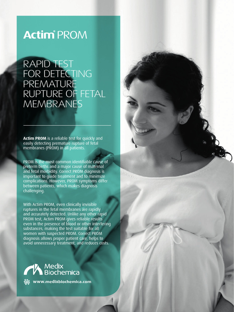 Actim PROM: Rapid PROM Detection Test | PDF | Sensitivity And ...
