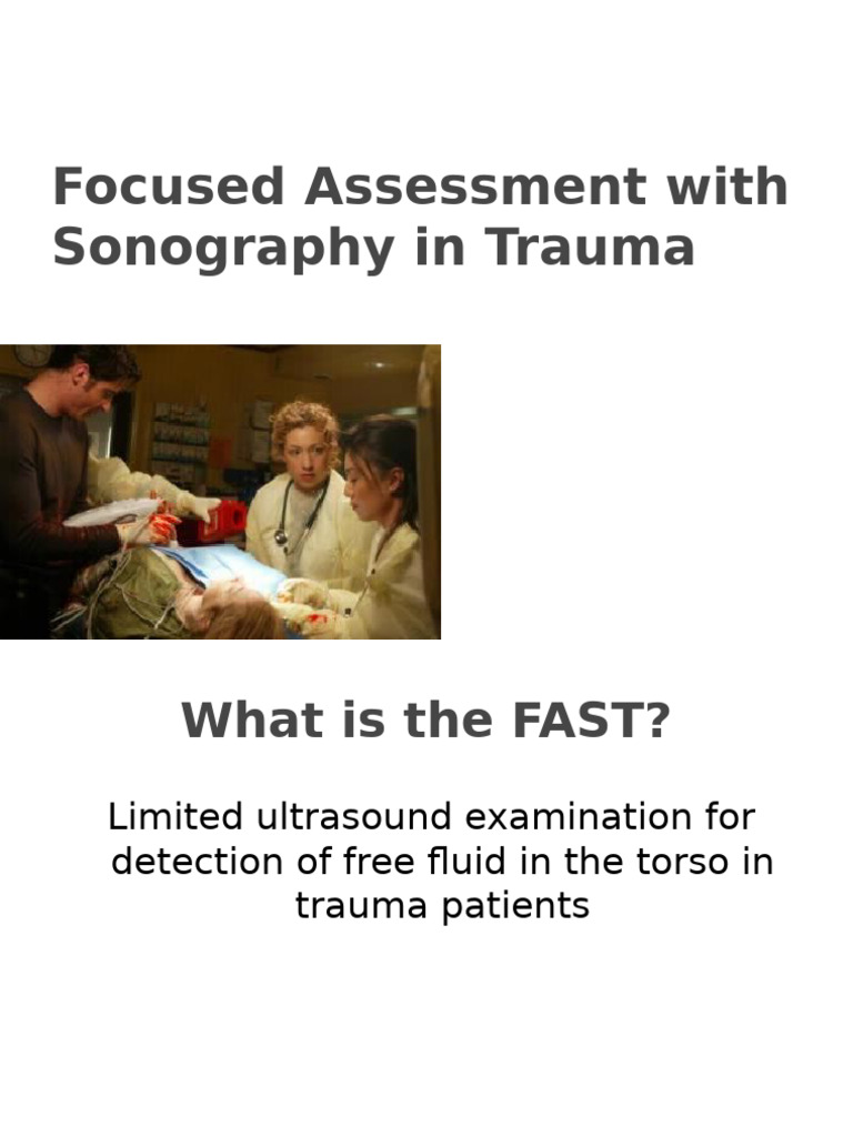 EFAST: Ultrasound in Trauma Assessment | PDF