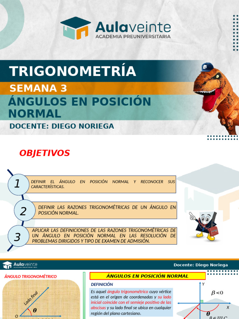 Ángulos en Posición Normal | PDF | Funciones trigonométricas | Trigonometría