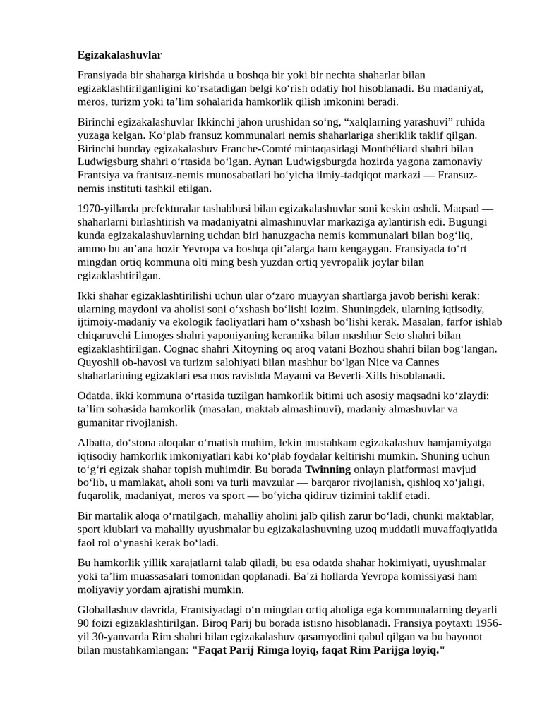 Jumelage Tarjima | PDF