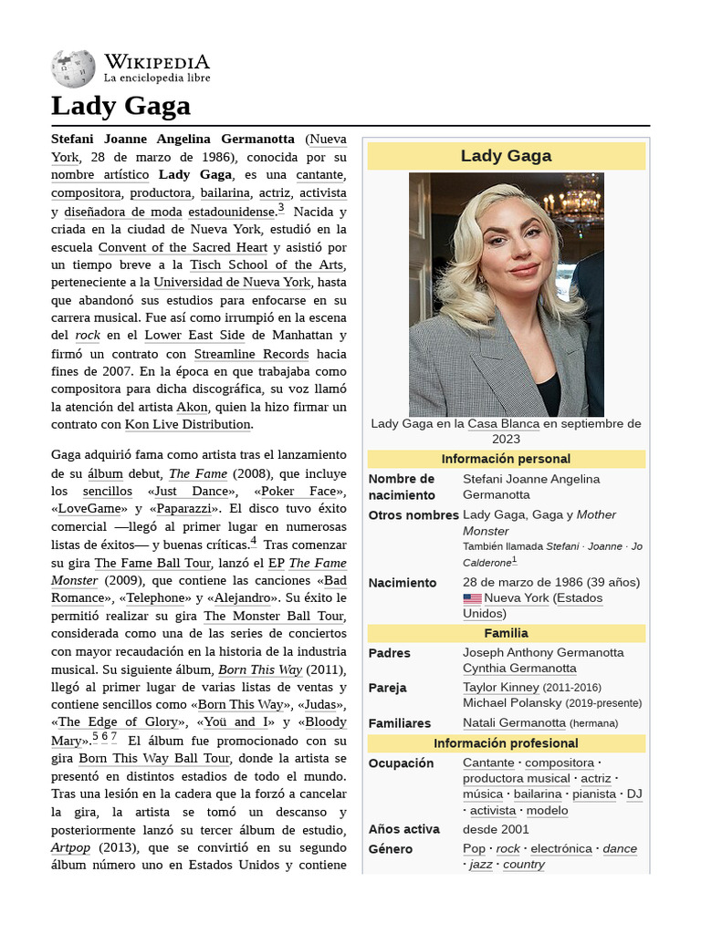 Lady Gaga | PDF | Lady Gaga