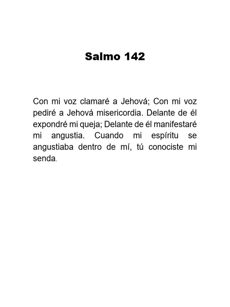 Salmo 142 | PDF