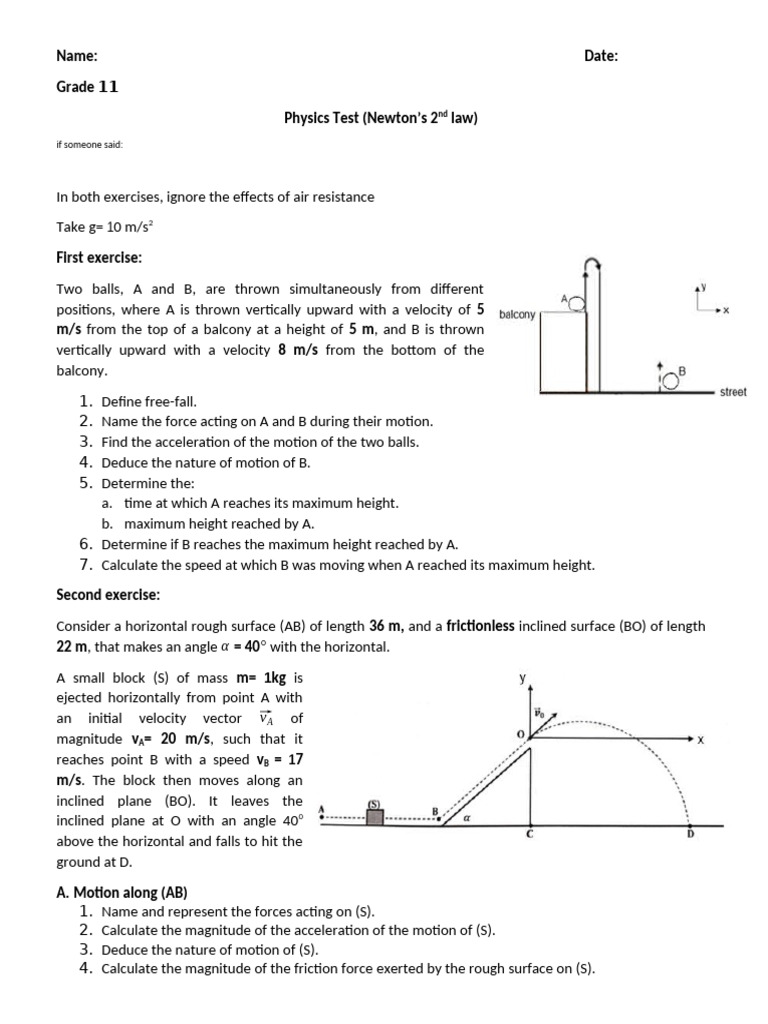 g11 Second Law | PDF