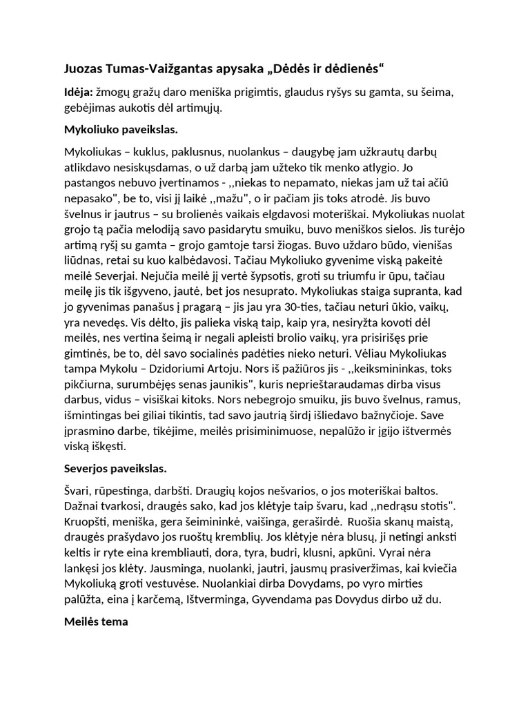 Dedes Ir Dedienes | PDF