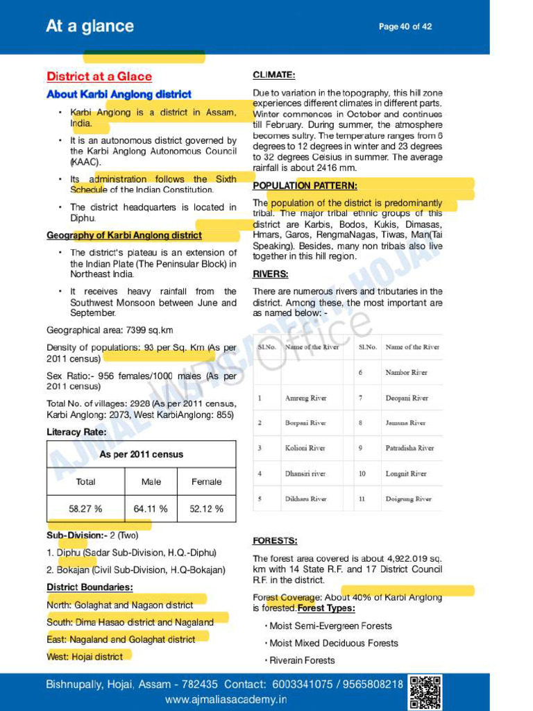 Karbi Anglong district | PDF