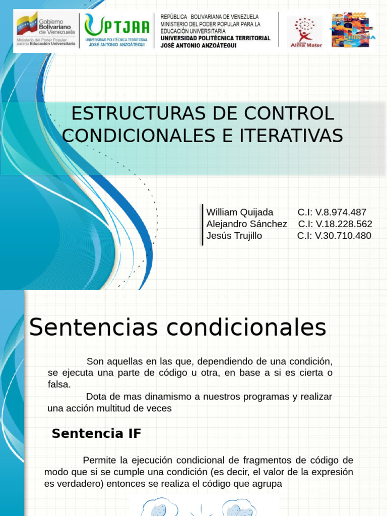 Estructuras de Control Condicionales e Iterativas | PDF | Ingeniería ...