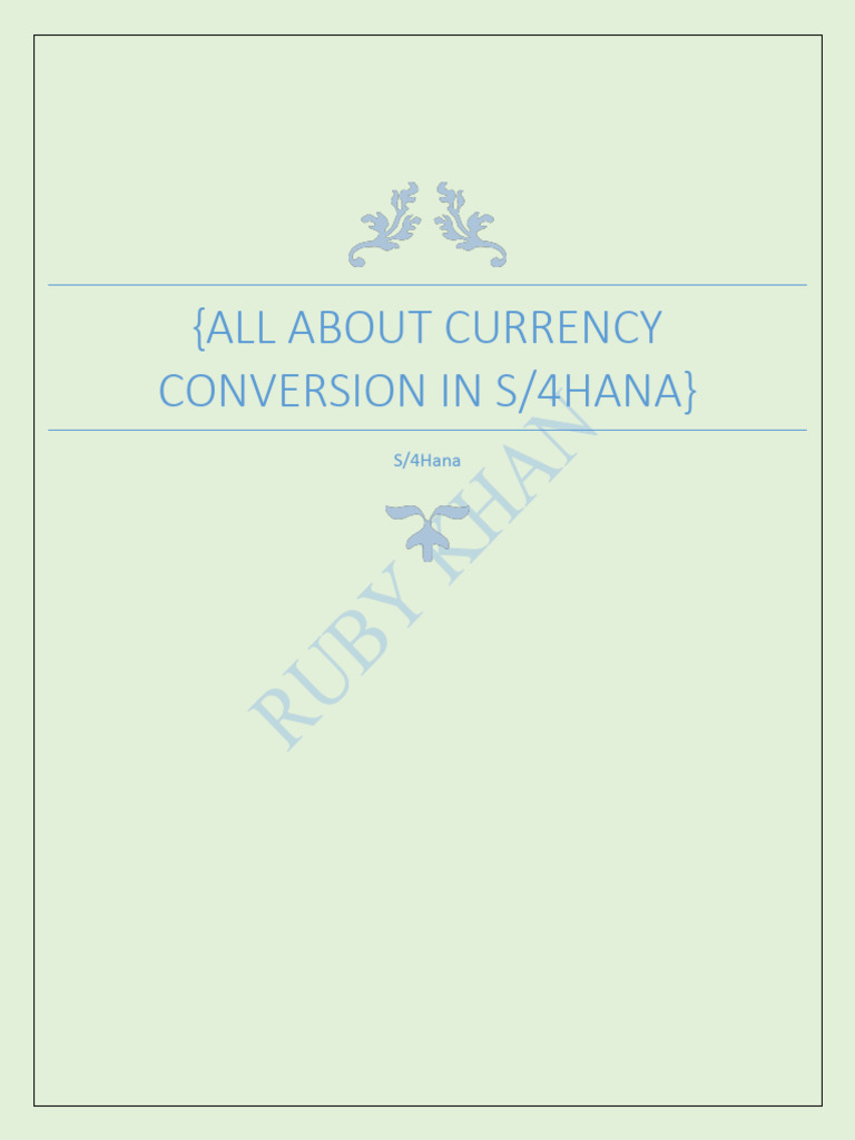 Currency Conversion With Realtime Scenario 1734026232 | PDF | Exchange ...