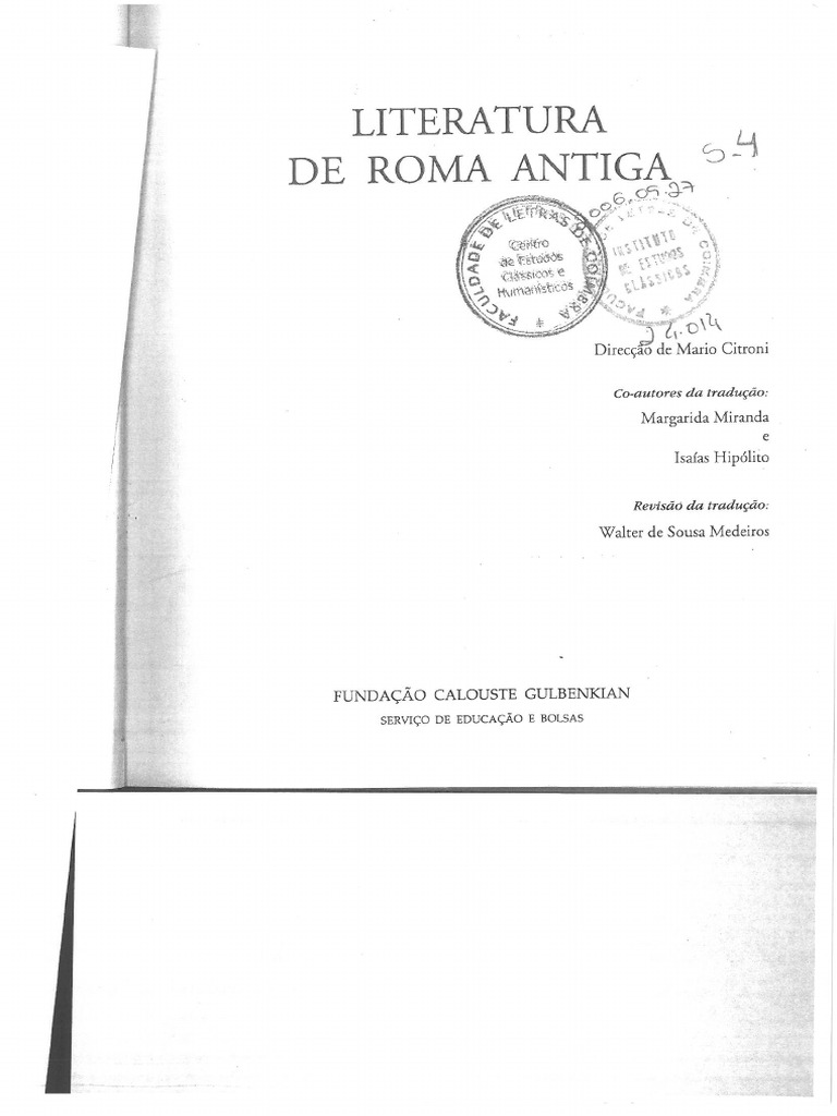 Citroni_Origens da literatura latina-ler entre quinta e sexta | PDF