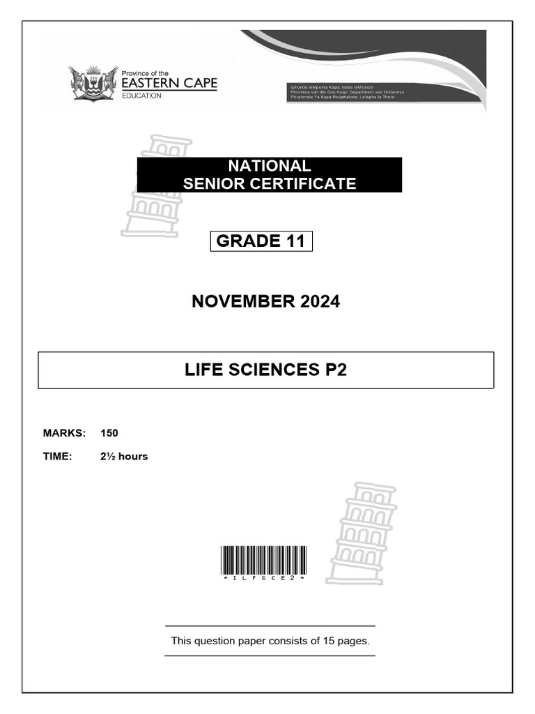 EC Life Sciences Grade 11 November 2024 P2 and Memo | PDF | Pollination | Waste