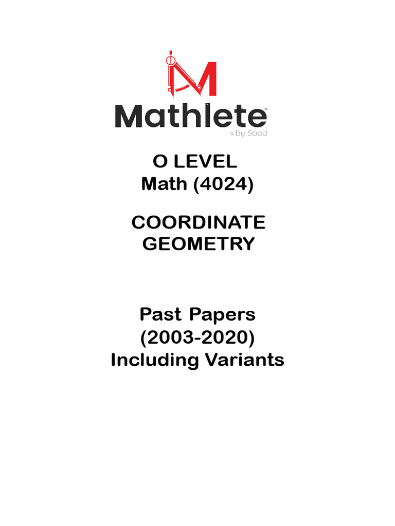 Coordinate Geometry and Inequalities | PDF | Line (Geometry ...