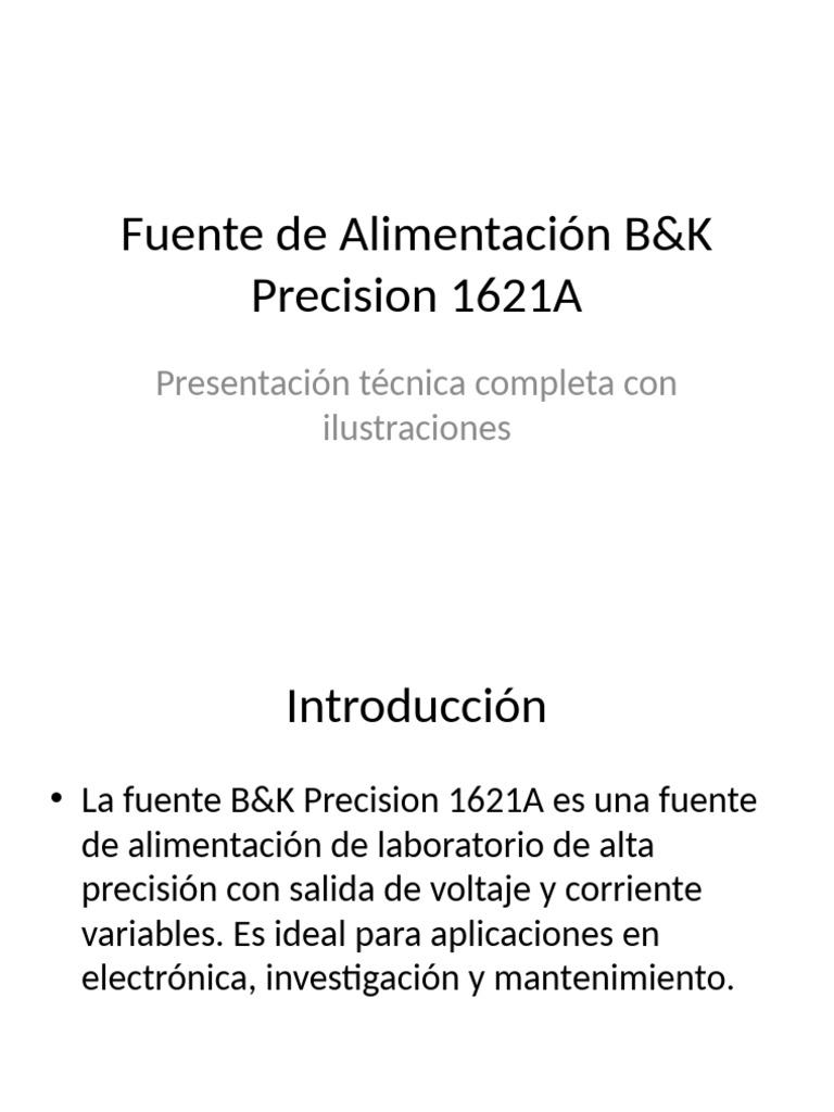 Fuente BK Precision 1621A Completa | PDF