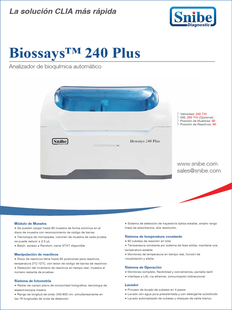 Biossays 240 Plus | PDF