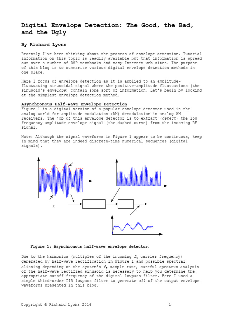 Digital Envelope Detection - The Good, The Bad, and The Ugly | PDF ...