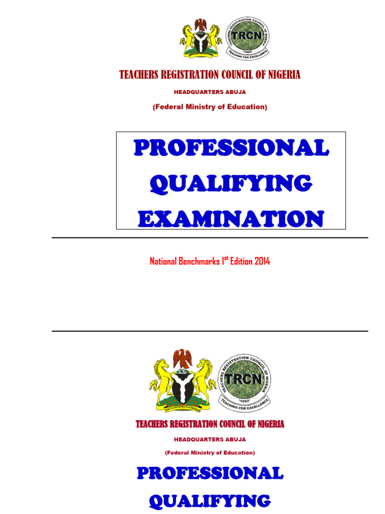 TRCN Professional Qualifying Exam Guide | PDF | Multiple Choice ...