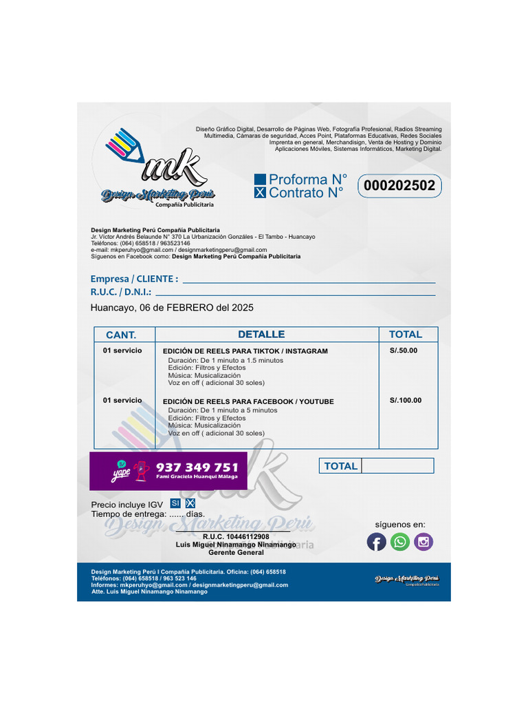 Proforma Edición de Videos | PDF | Informática | Internet