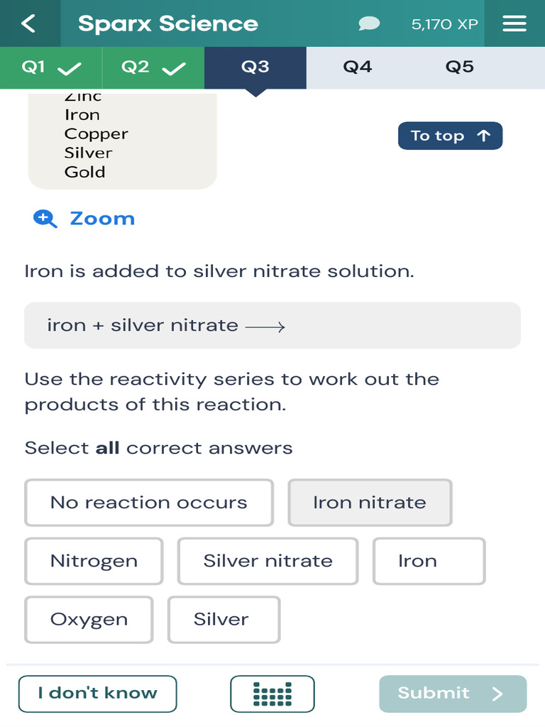 Task 1 - Homework - Sparx Science 2 | PDF