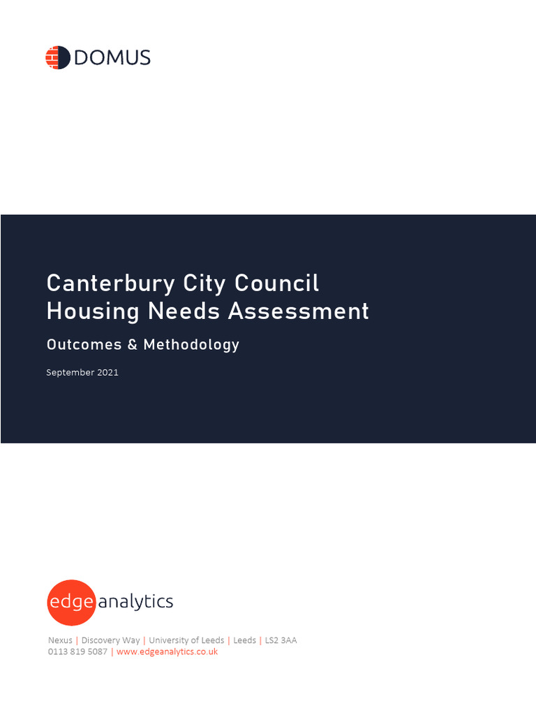 Housing Needs Assessment (September 2021) | PDF | Affordable Housing ...