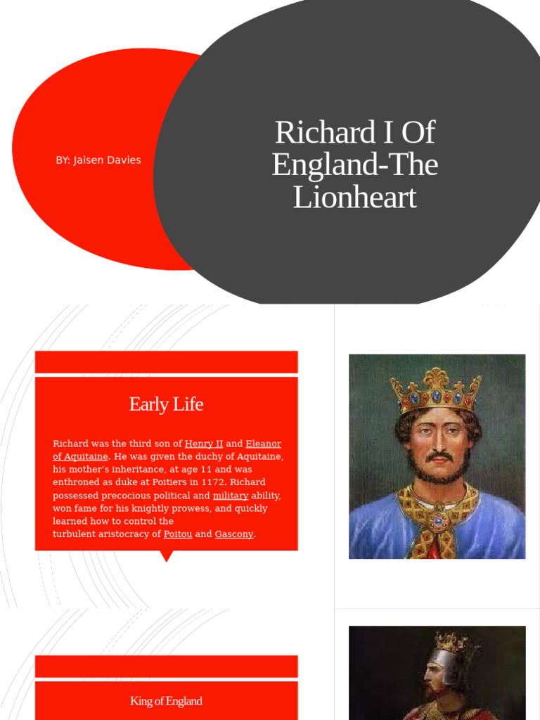 Richard I of England-The Lionheart | PDF | Richard I Of England | High ...