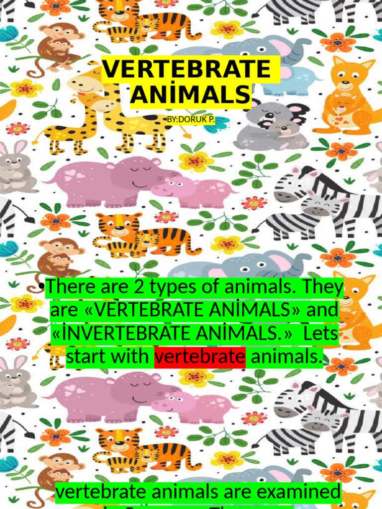 Vertebrate Animals | PDF | Amphibian | Mammals