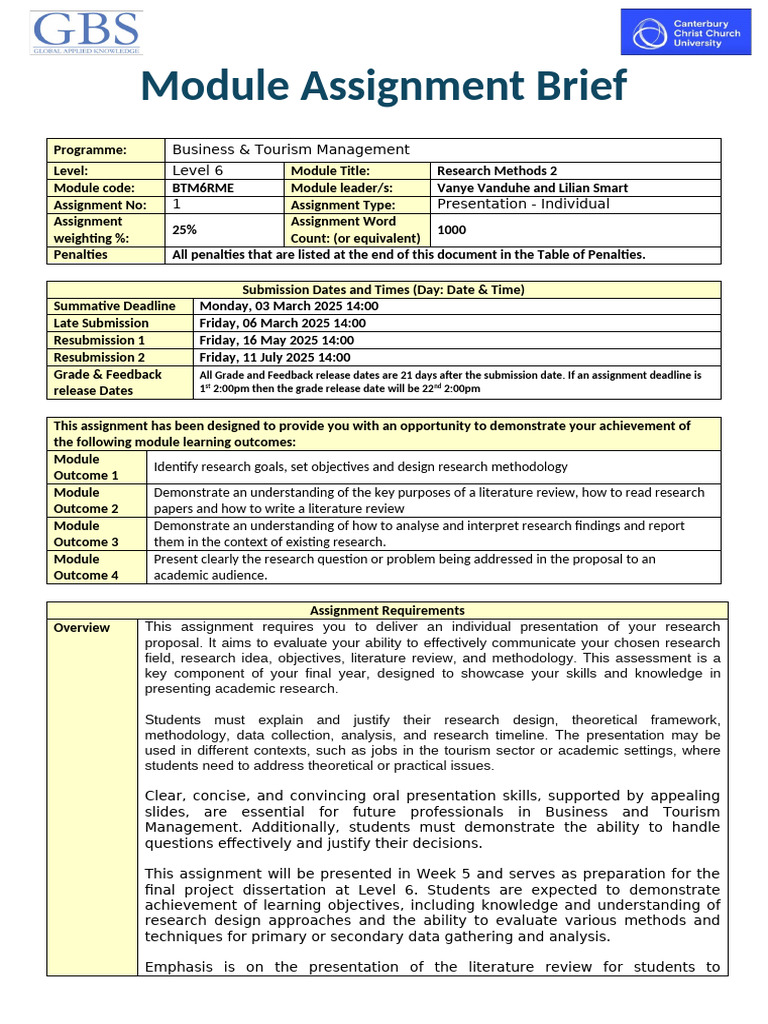 Assignemnt 1 Individual Presentation Assignment Brief | PDF | Methodology | Theory