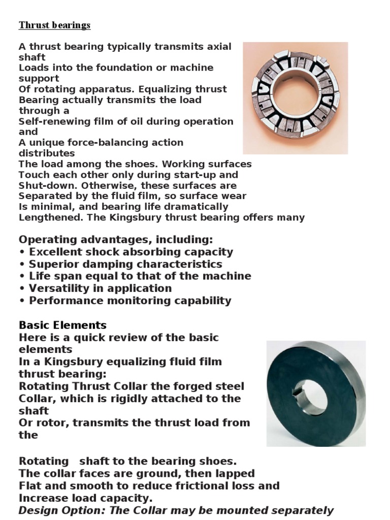 Thrust Bearings | PDF | Bearing (Mechanical) | Building Engineering