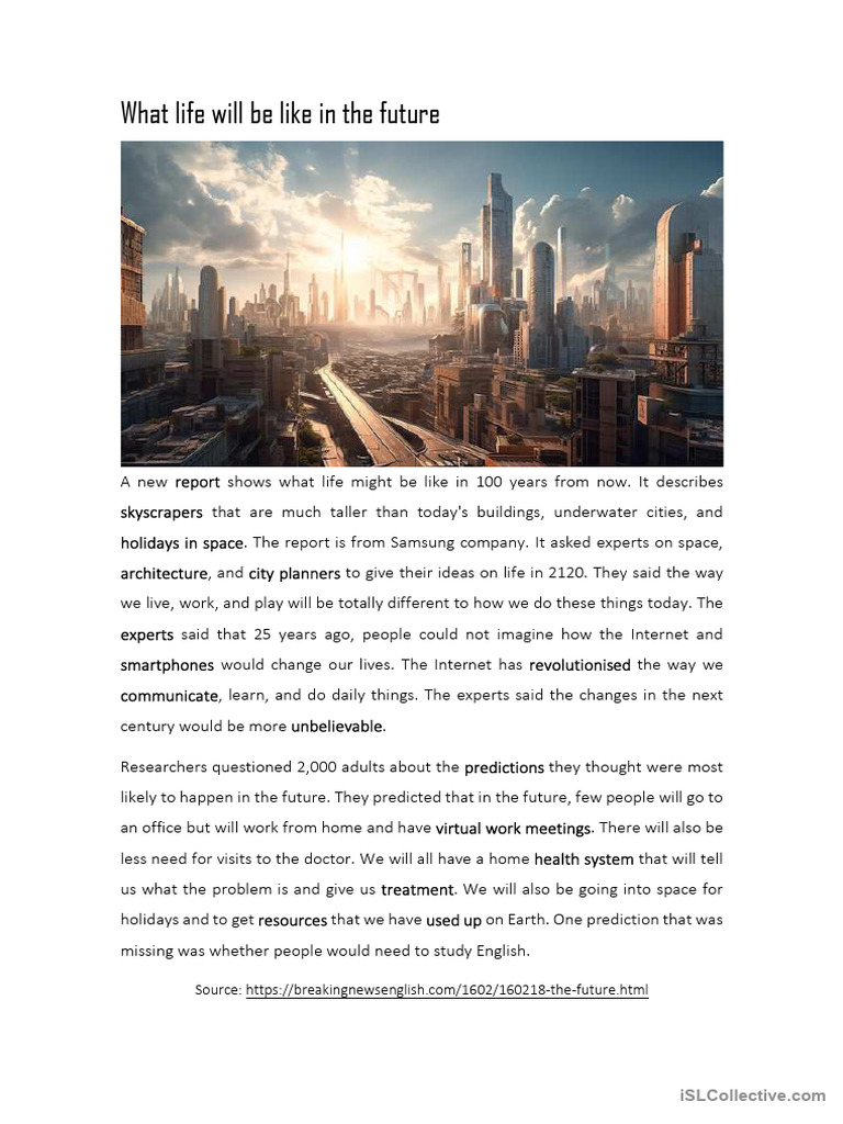Future Life Predictions for 2120 | PDF