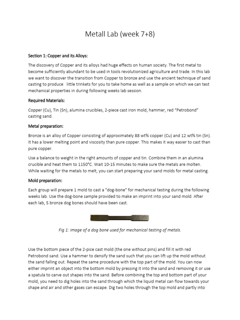 Metals Lab (Week 7 8) | PDF | Deformation (Engineering) | Yield ...