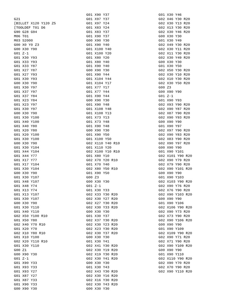 Codigo Maquina Columnas | PDF