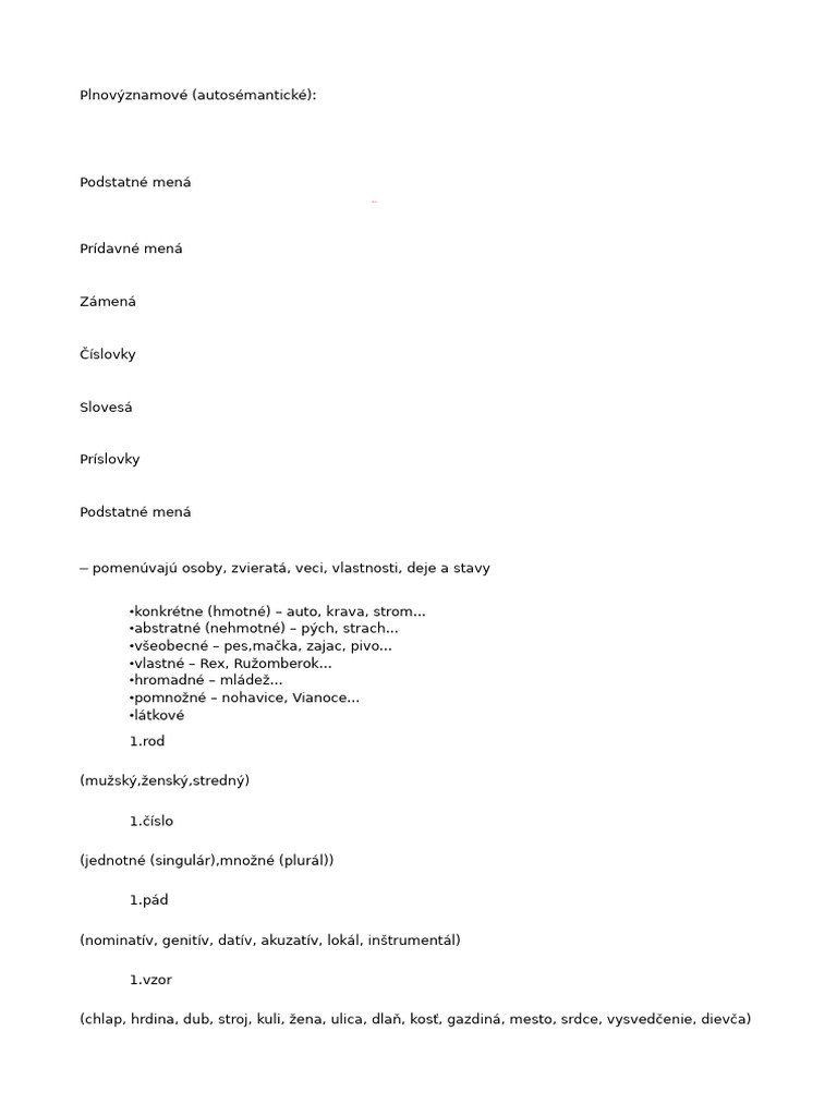 Gramatické Kategórie | PDF