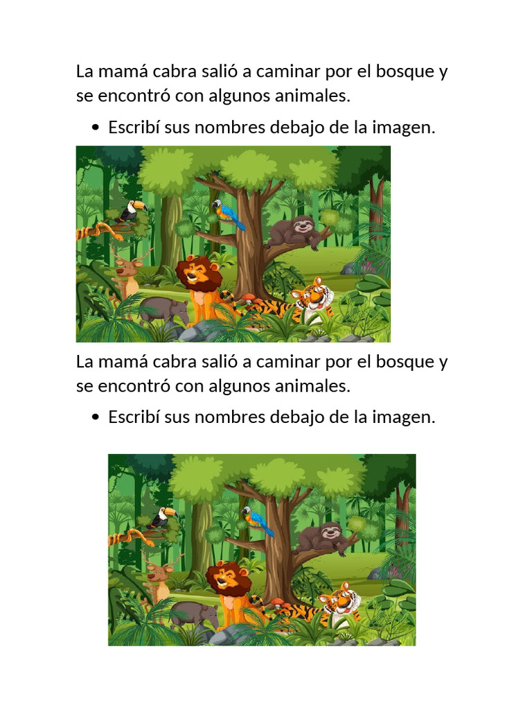 La Mamá Cabra Salió A Caminar Por El Bosque y Se Encontró Con Algunos ...