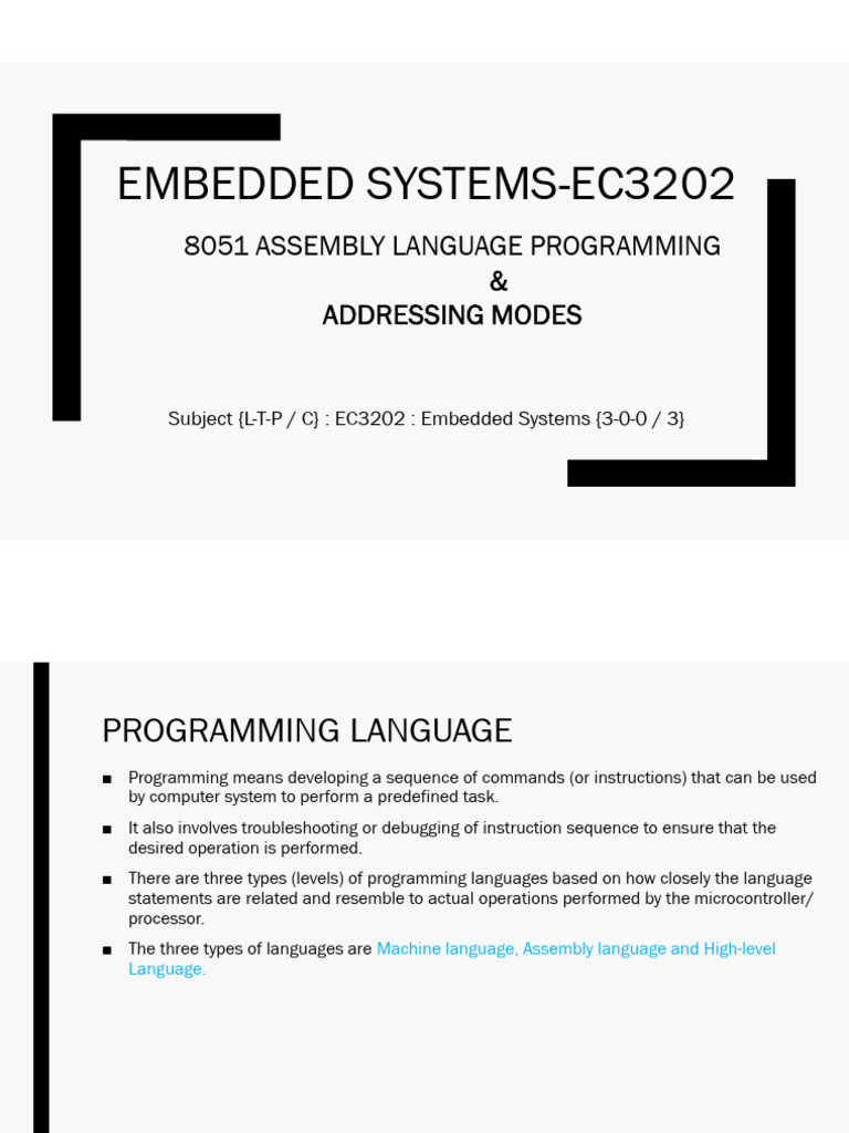 8051 Assembly Language Programming Guide | PDF | Assembly Language | Computer Program
