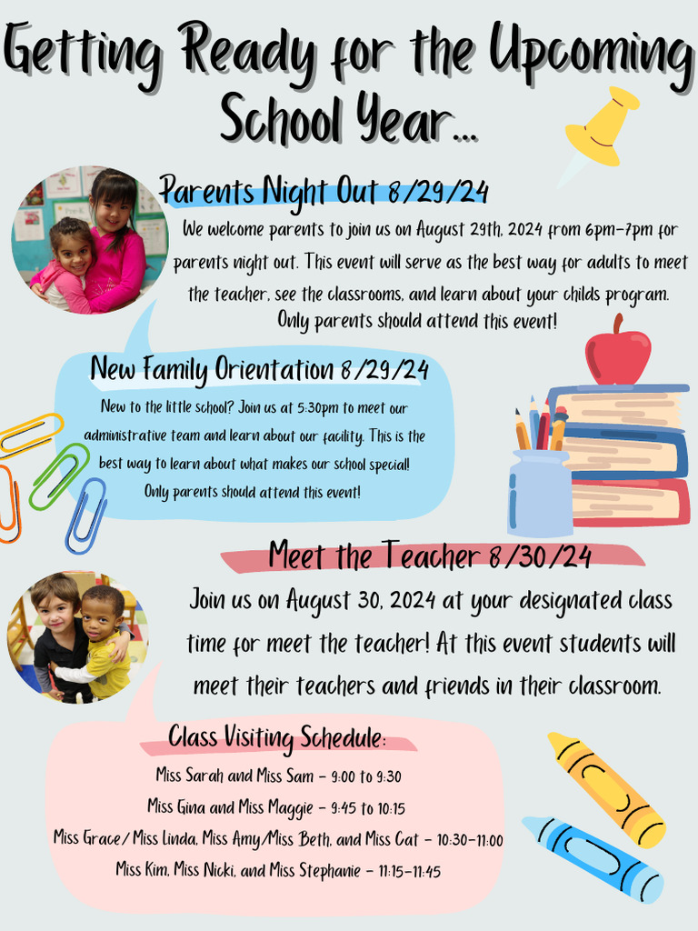 24-25getting Ready For The Upcoming School Year | PDF