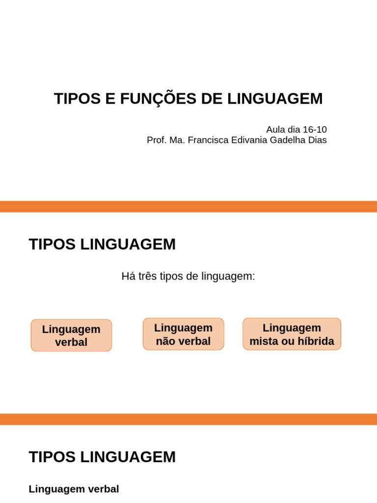 Tipos e Funções da Linguagem | PDF | Comunicação não verbal | Imagem