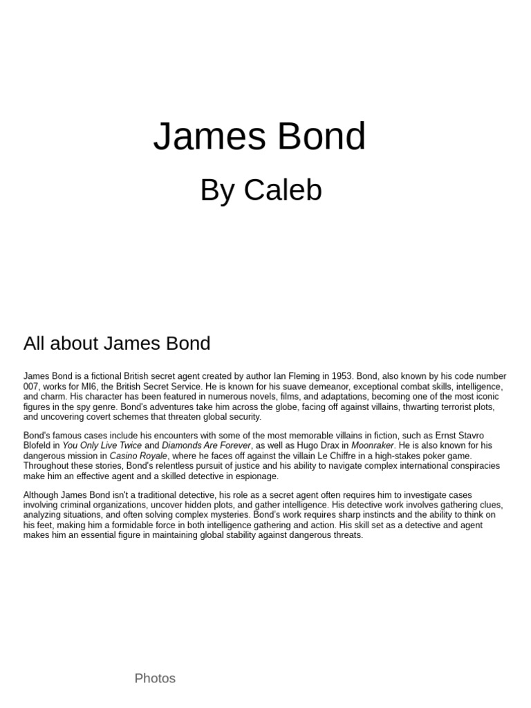 James Bond | PDF