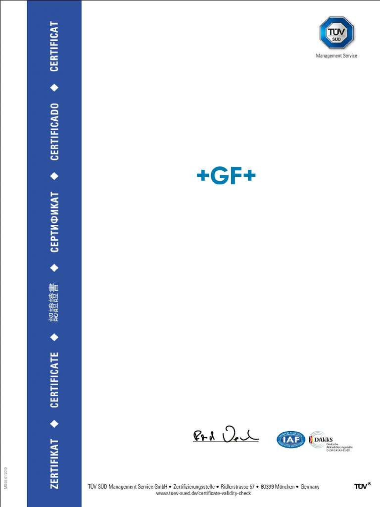 GFMS Management Division ISO Certificate With Scope Valid To July 2024 ...