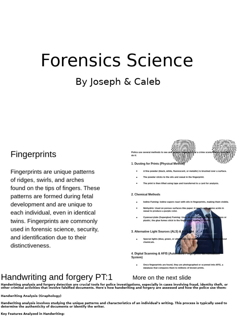 Forensics Science Project | PDF | Fingerprint | Dna Profiling