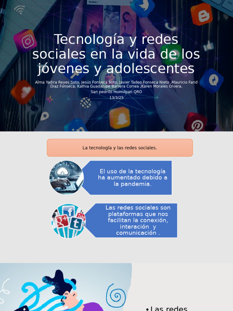 Tecnología y Redes Sociales en La Vida de | PDF