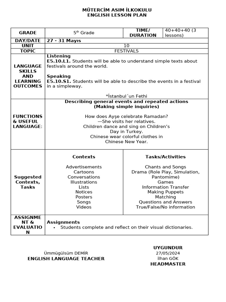 Gunluk - Plan 32 Ingilizce 38 39310 | PDF