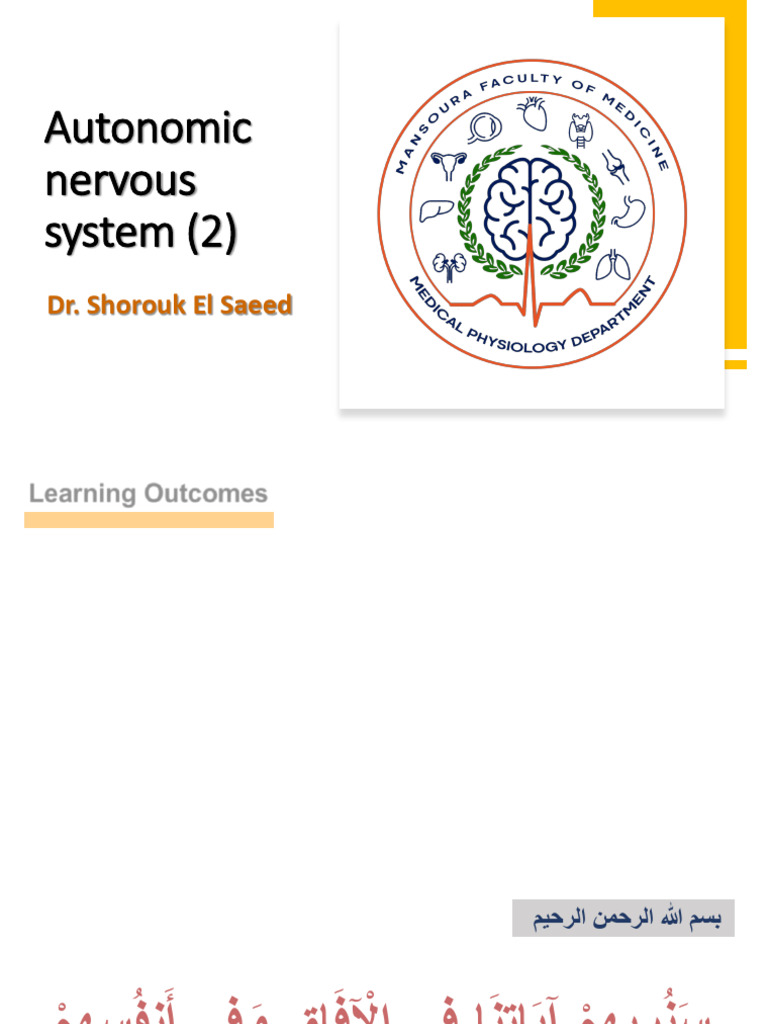 Lec-2 - Autonomic Nervous System | PDF | Acetylcholine | Norepinephrine
