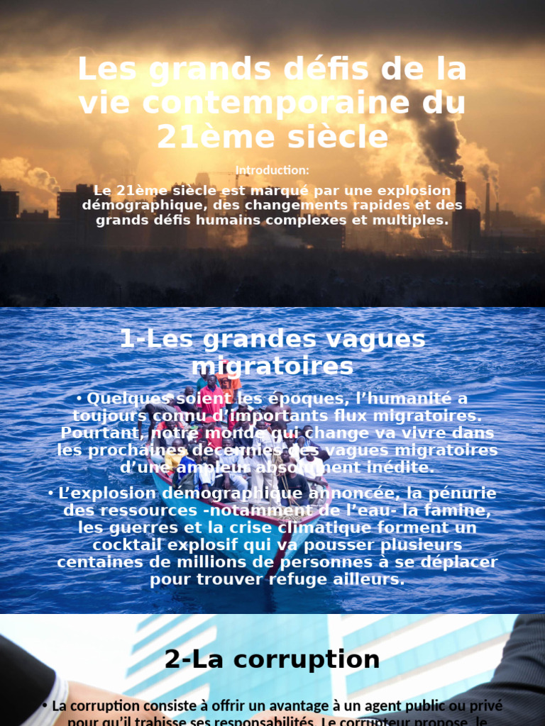 Les Grands Défis de La Vie Contemporaine Du | PDF | la corruption