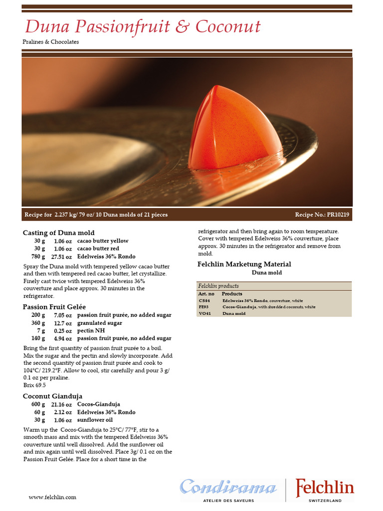 PR10219 Duna Passionfruit & Coconut - Recipe - EN | PDF