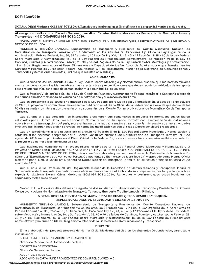 Nom 035 SCT 2 2010 | PDF