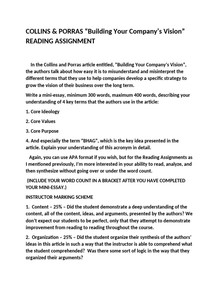 COLLINS-PORRAS Reading Assignment (57) | PDF