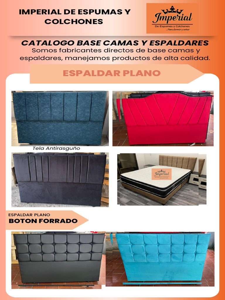 Catalogo Base Camas y Espaldares | PDF