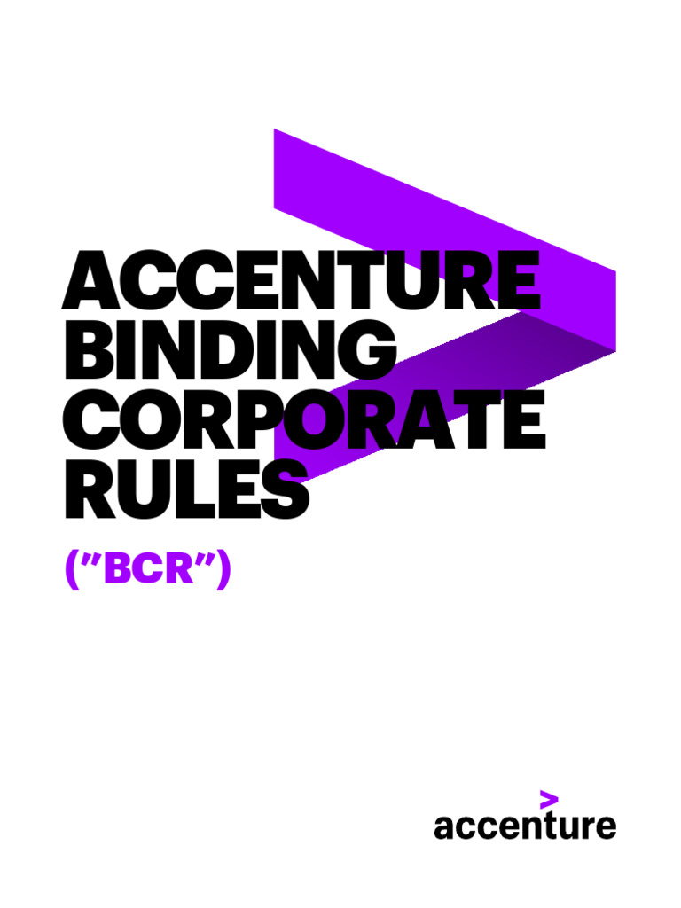 Accenture Data Controller BCR April 2020 | PDF | Privacy | Information ...