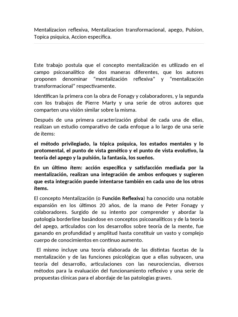 AZUCENA | PDF | Psicoanálisis | Teoría de apego
