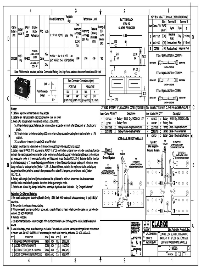 Battery Specification Sheet C131885.sflb - Ashx | PDF