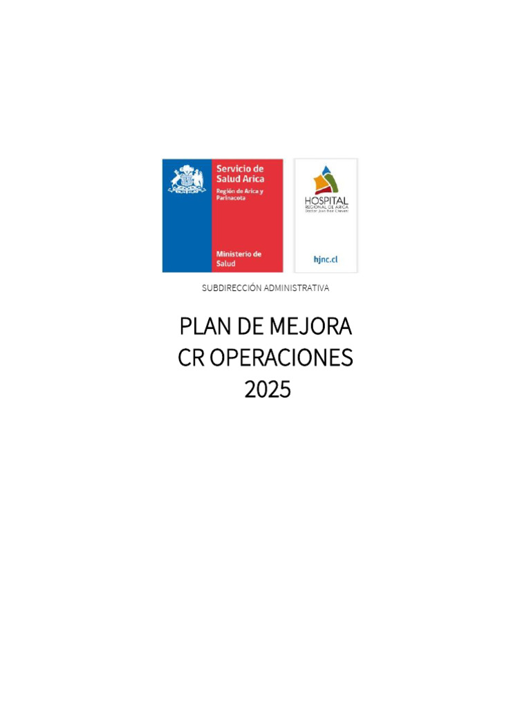 Plan de Mejora Operativa 2025 SCR Obras Civiles | PDF